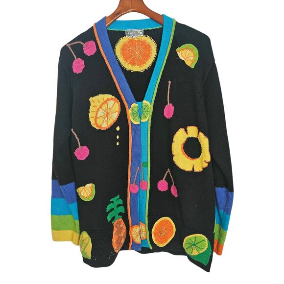 berek | Sweaters | Womens Berek Vintage Black Fruit Sweater With ...